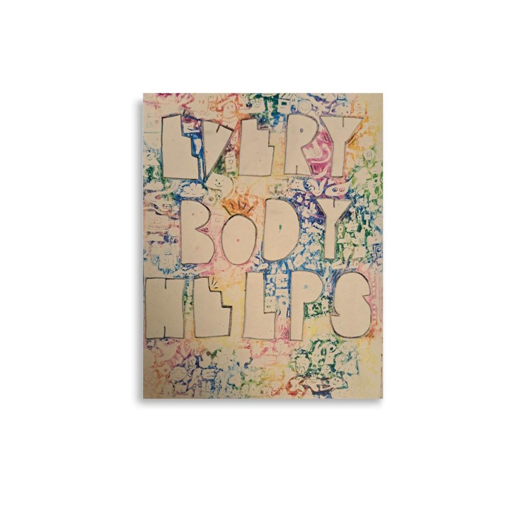 Everybody Helps Rainbow Poster - Etsy