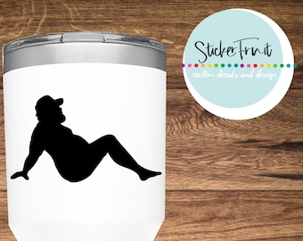 Dad Bod Decal With Backwards Hat-decals for Guys-guy | Etsy