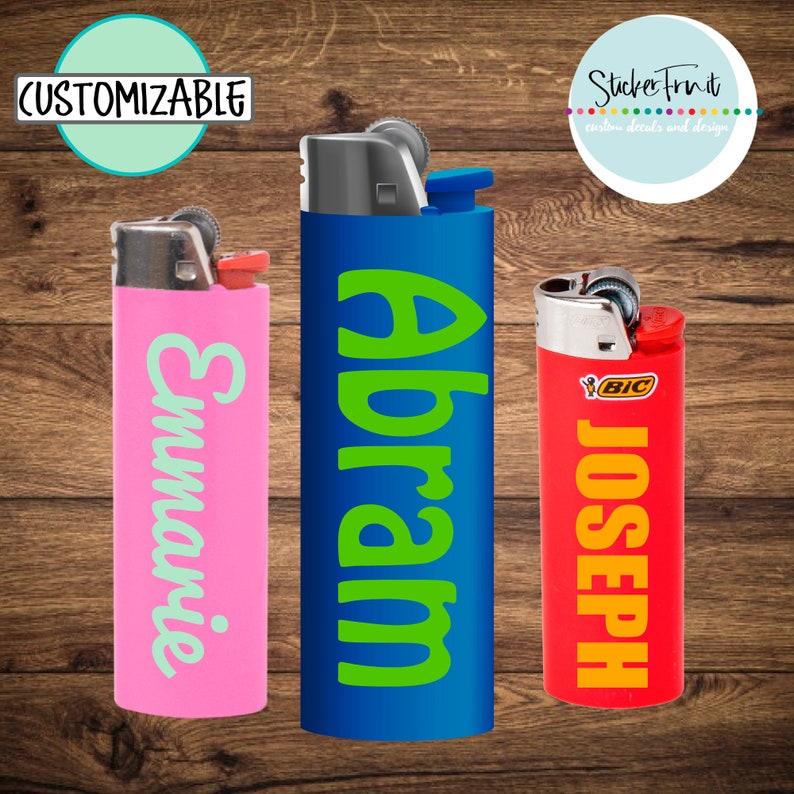 Lighter Decals Personalized Lighter Decals Small Name Decals | Etsy