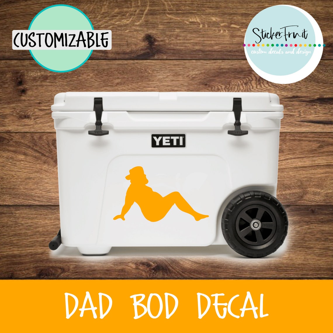 Dad Bod Decal With Backwards Hat-decals for Guys-guy | Etsy