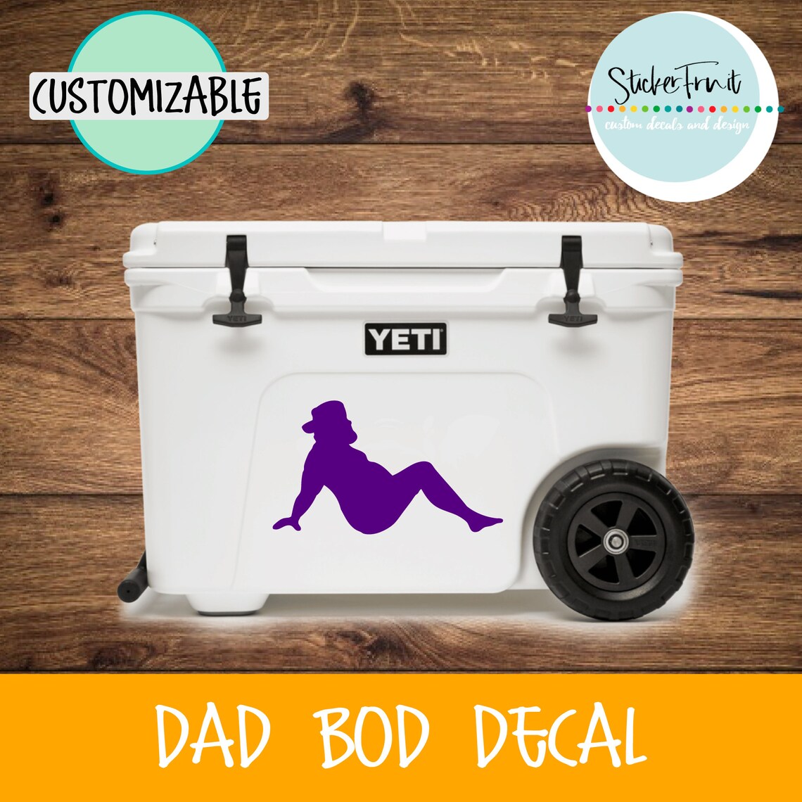 Dad Bod Decal With Backwards Hat-decals for Guys-guy Decal-gift Ideas ...