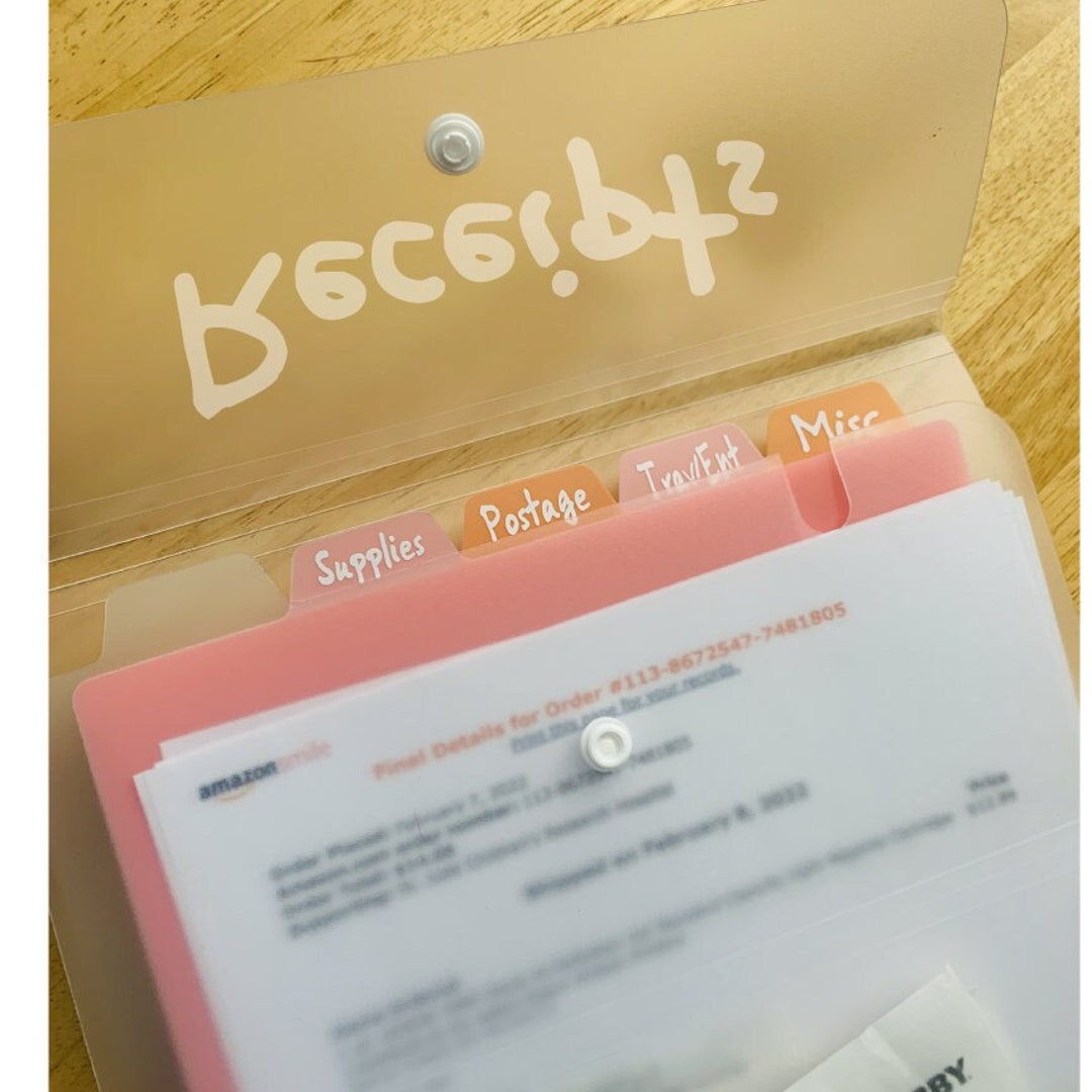 Receipt Holder Expanding Folder Office Supplies File Organizer Office ...