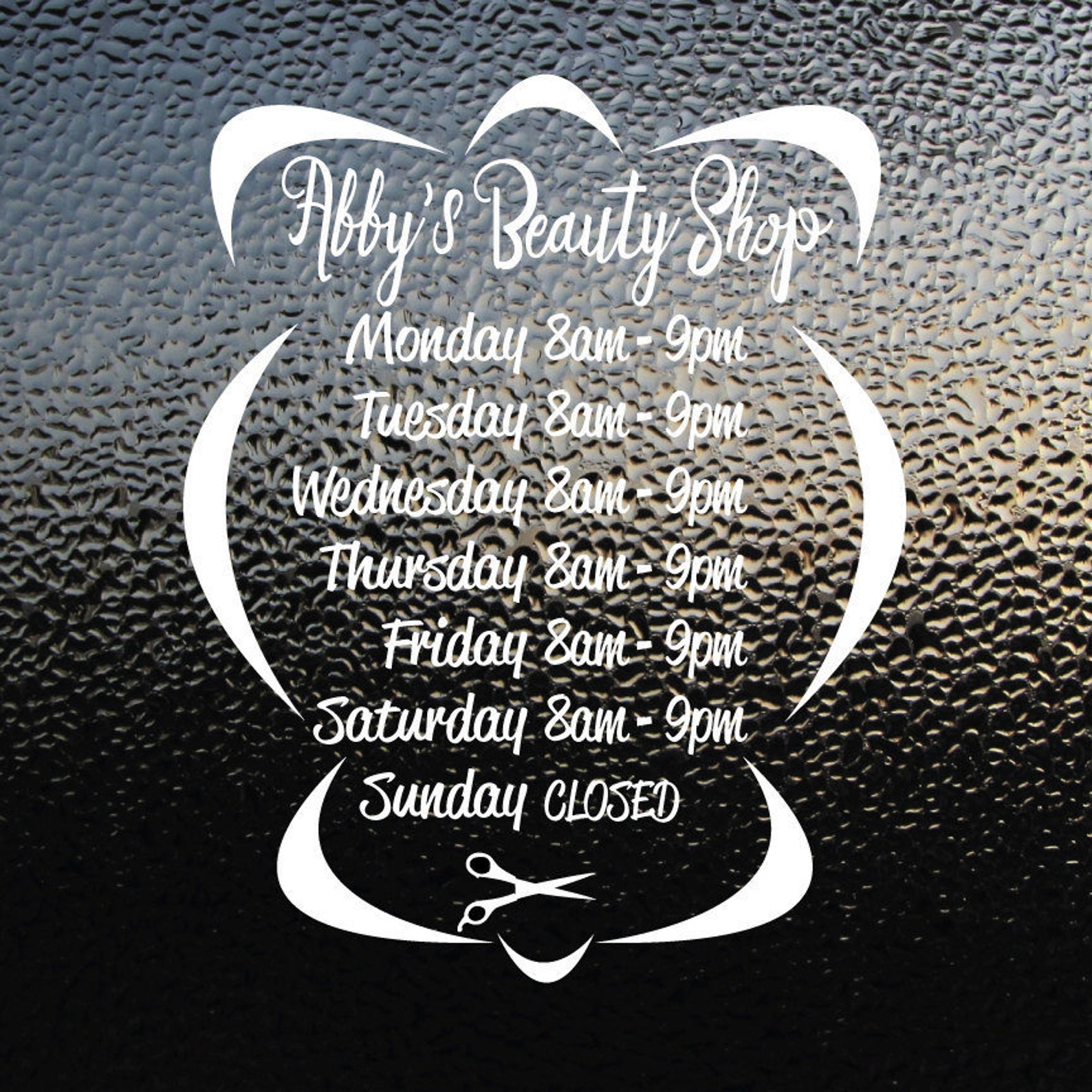 Store Hours Decal Restaurant Hours Decal Business Hours Decal - Etsy