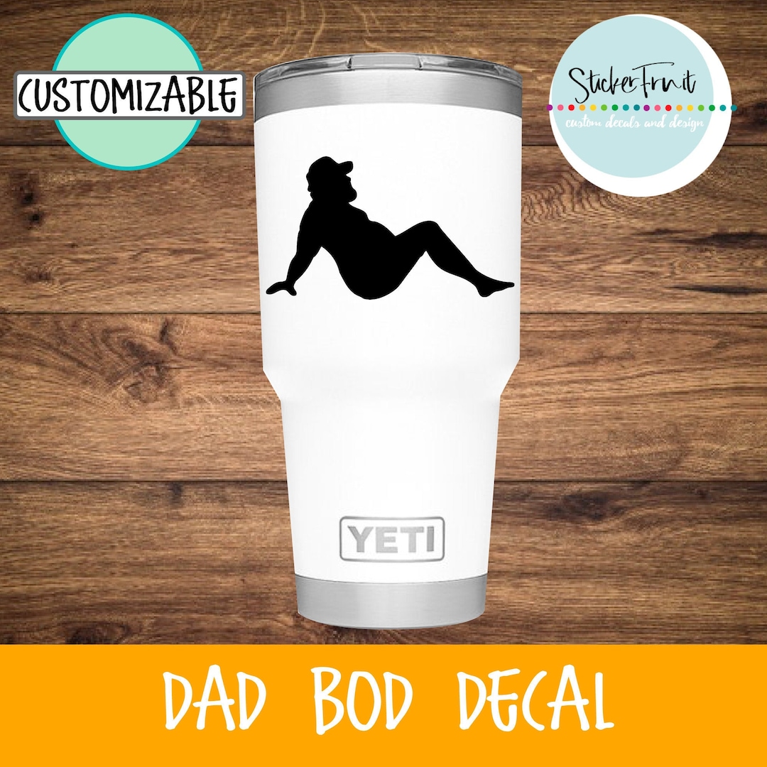 Dad Bod Decal-decals for Guys-guy Decal-gift Ideas for Him-ice Chest ...