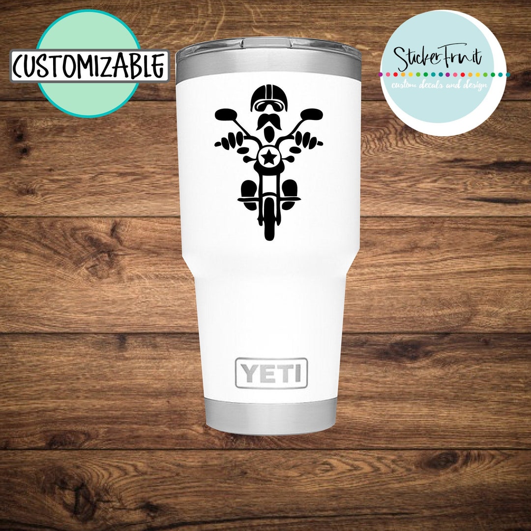 Motorcycle Decal-guy Decal- Motorcycle Rider Decal-harley Davidson-ice ...