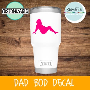 Dad Bod Decal With Backwards Hat-decals for Guys-guy Decal-gift Ideas ...