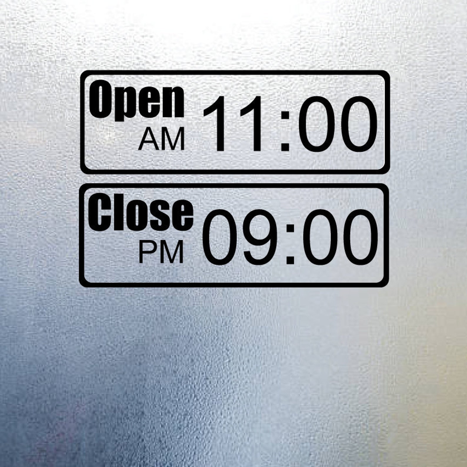 Store Hours Decal Restaurant Hours Decal Business Hours Decal Hours ...