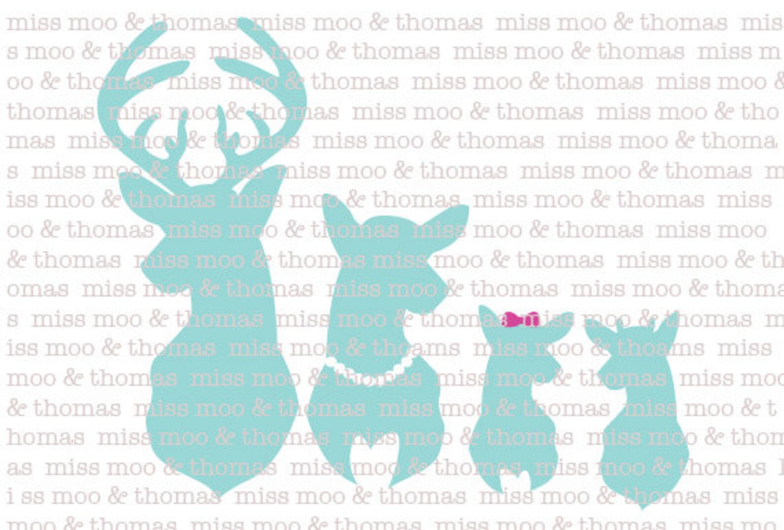 Mint Deer Family Car Window Decal Buck Doe Spike - Etsy