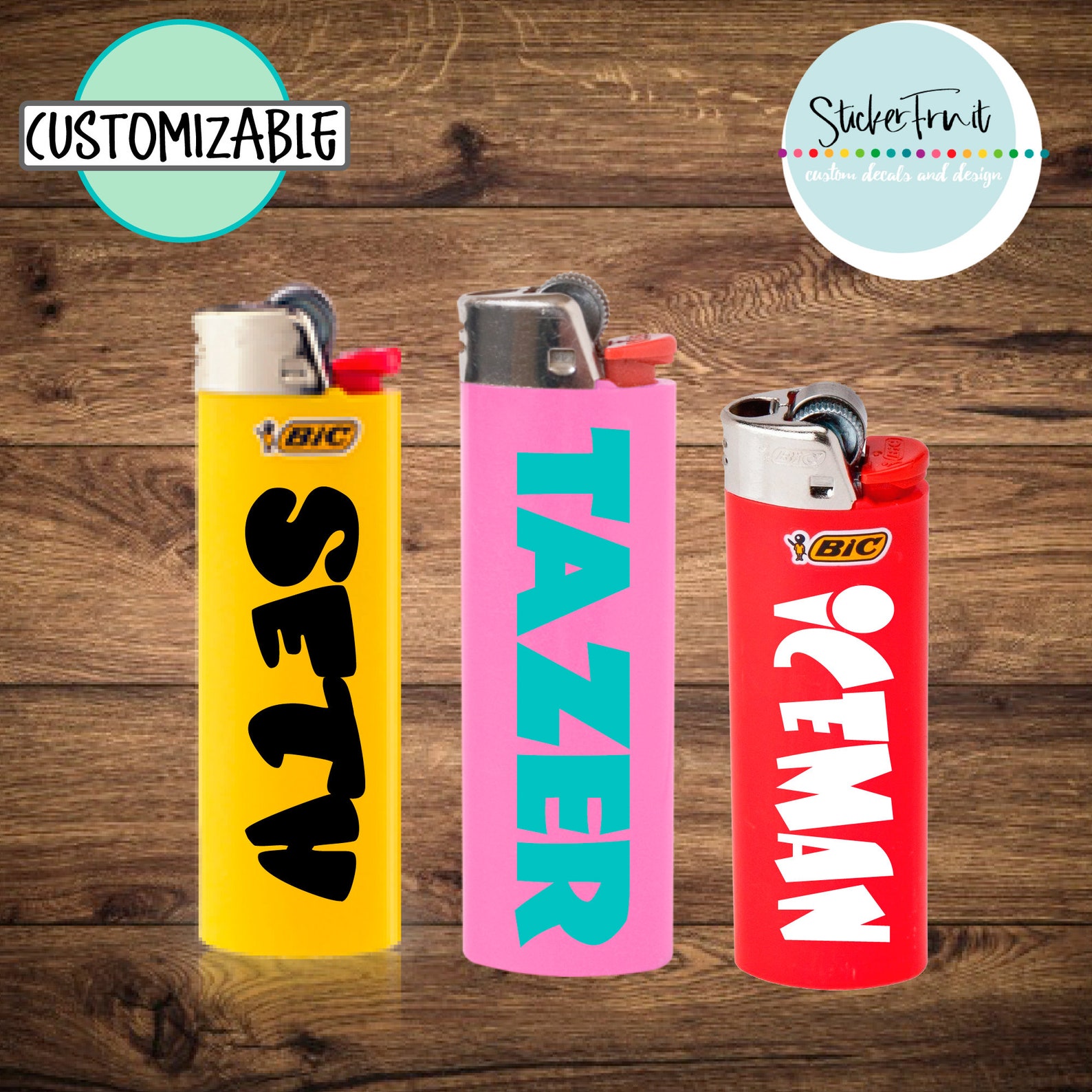 Lighter Decals Personalized Lighter Decals Small Name Decals | Etsy