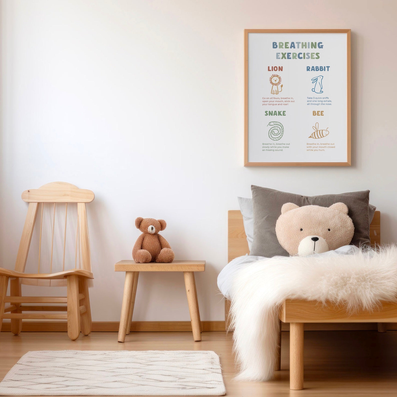 Breathing Exercises, Educational Poster, Classroom Decor, Playroom ...