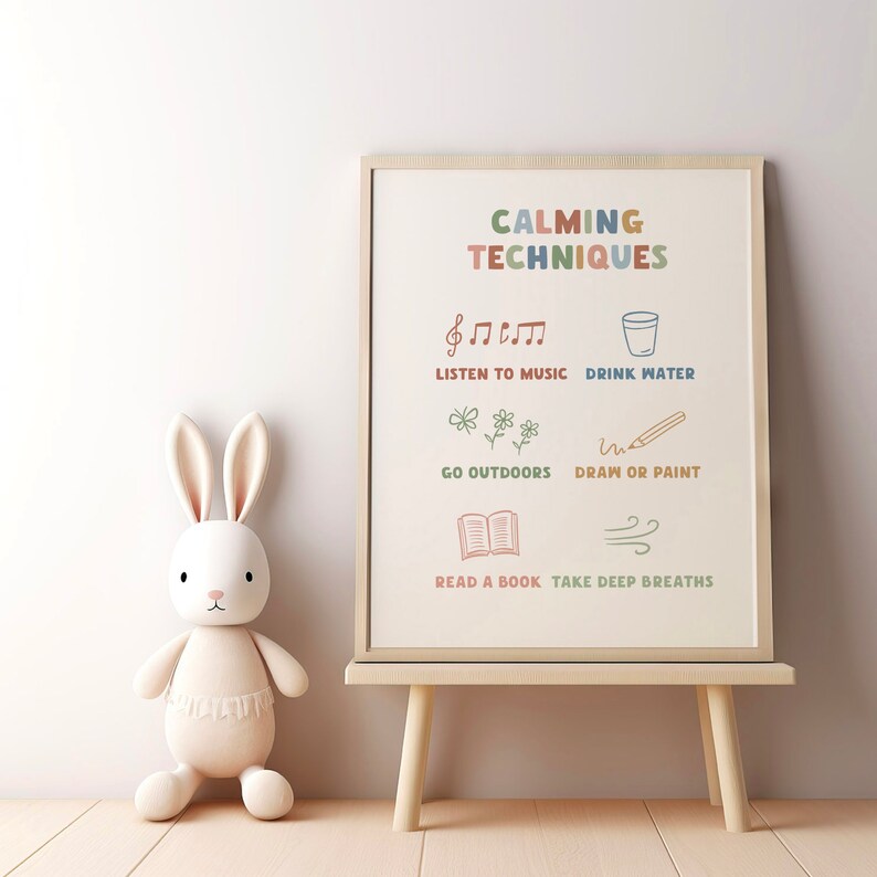 Calming Techniques, Emotions Poster, Classroom Decor, Playroom Decor ...