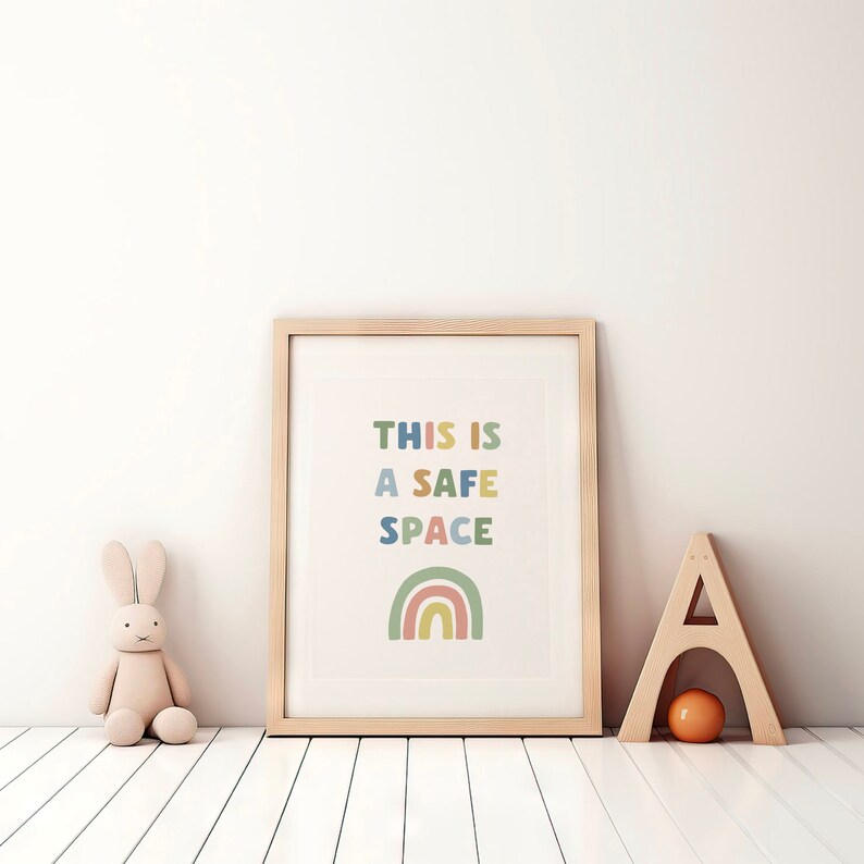 This is a Safe Space, Emotions Poster, Classroom Decor, Playroom Decor ...
