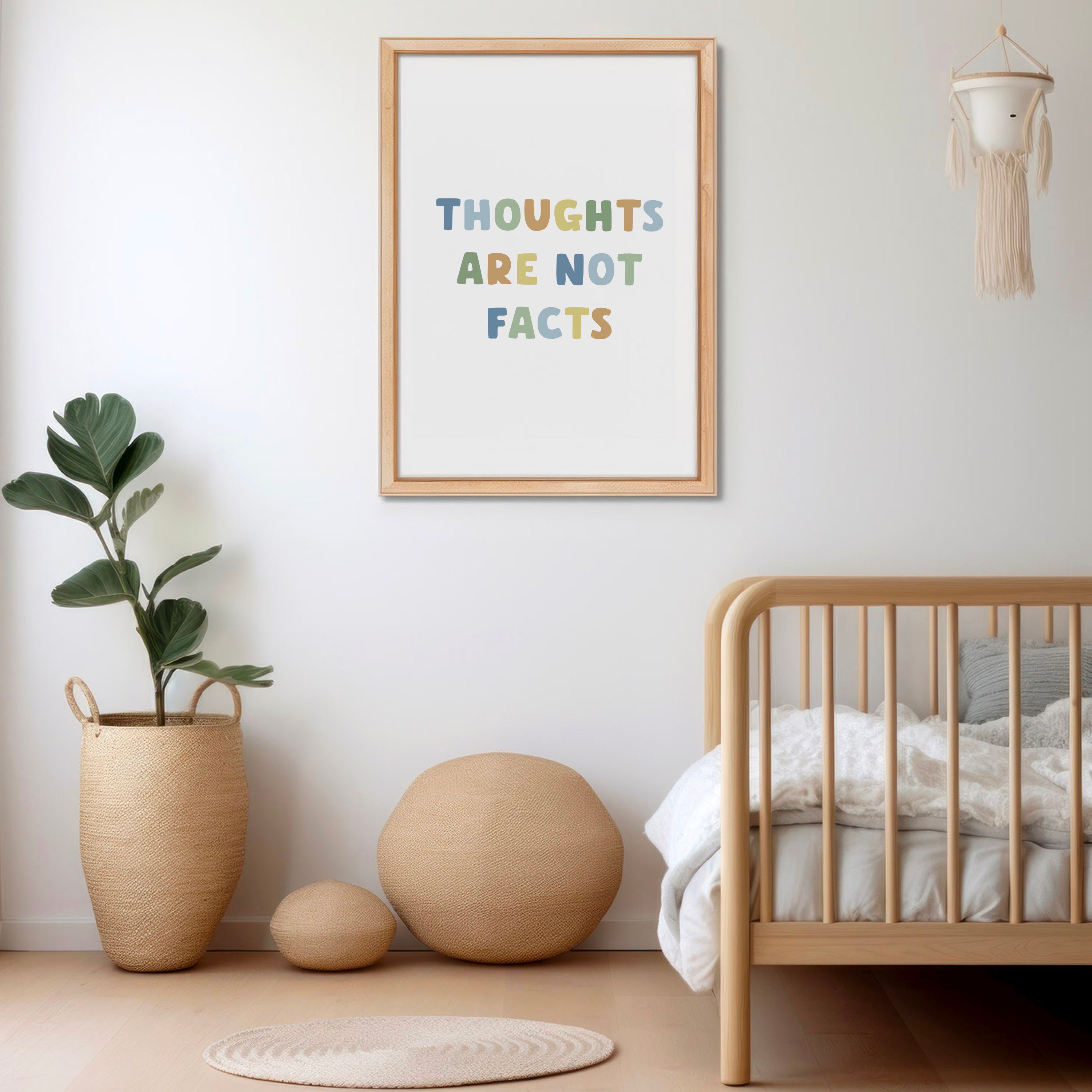 Thoughts Are Not Facts, Emotions Poster, Classroom Decor, Playroom ...