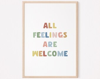 Your Emotions Are Valid, Emotions Poster, Classroom Decor, Playroom ...