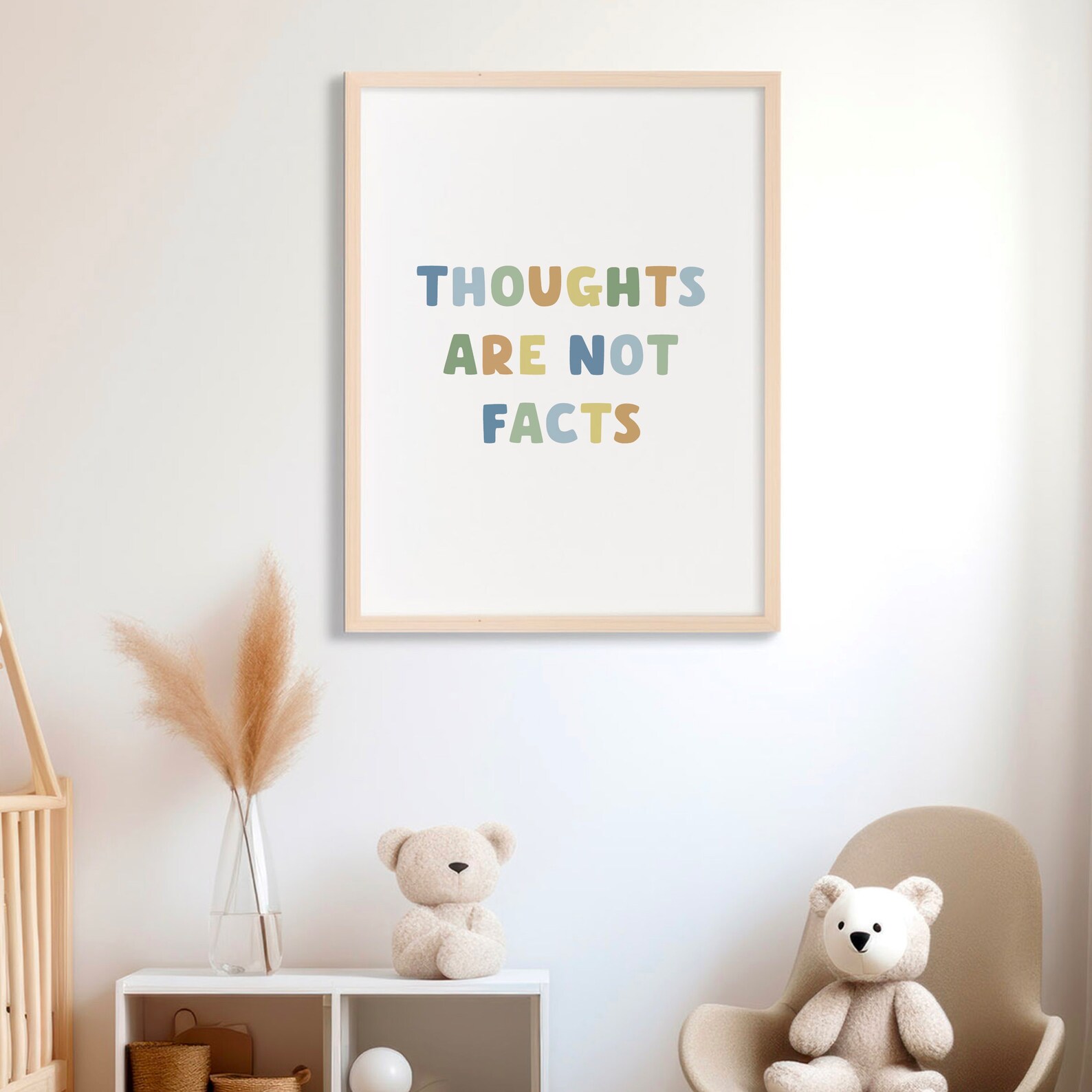 Thoughts Are Not Facts, Emotions Poster, Classroom Decor, Playroom ...
