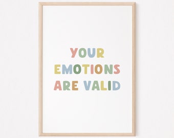 Feel Your Feelings, Emotions Poster, Classroom Decor, Playroom Decor ...