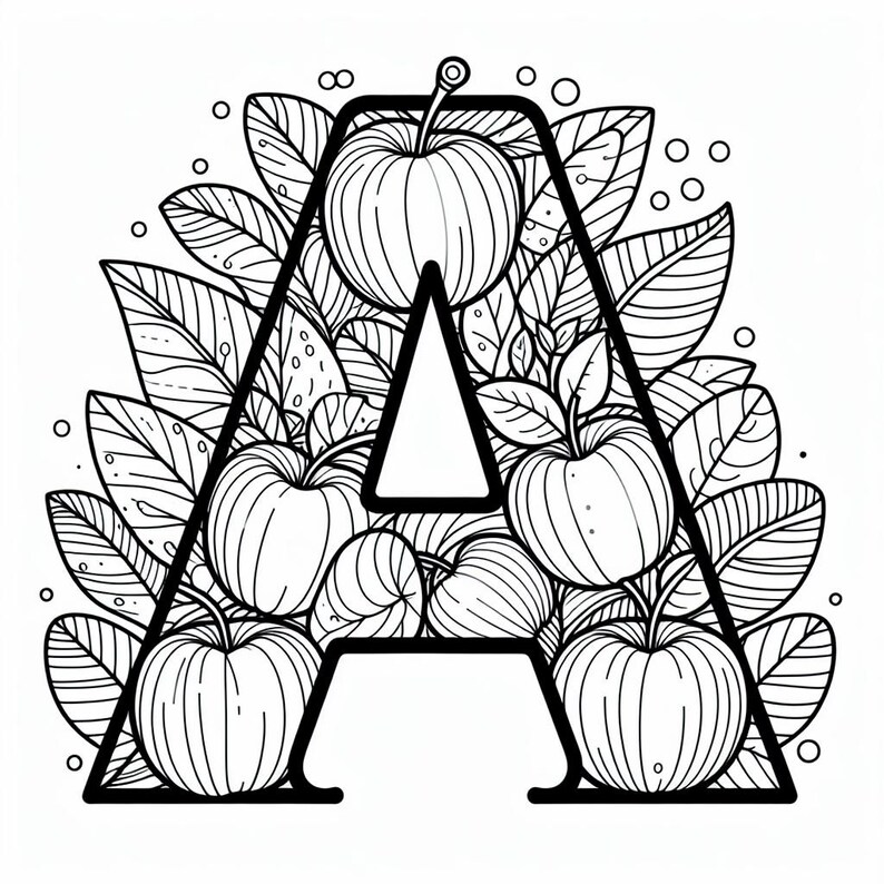 Kids Alphabet 28 Colouring Pages - Etsy