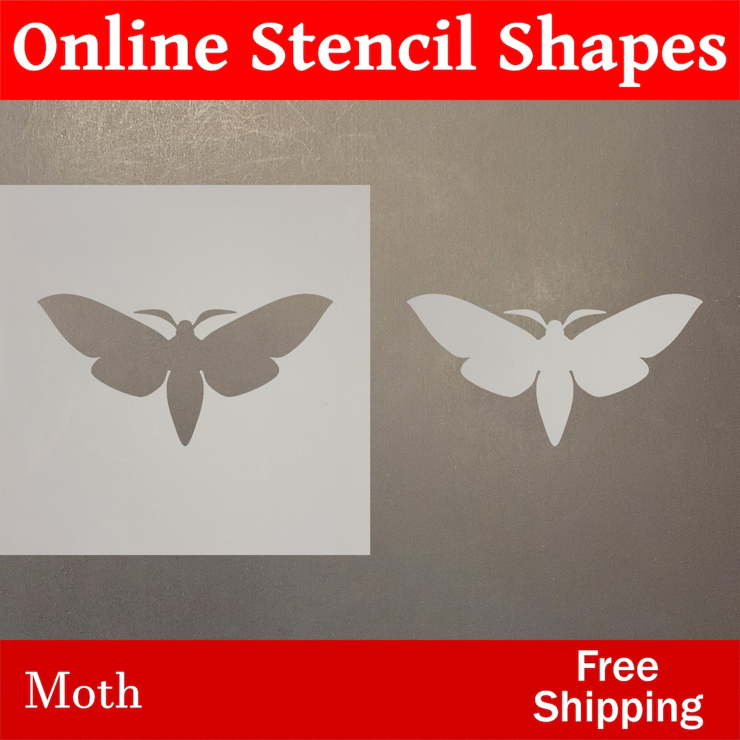 Reusable Moth Mylar Stencil Plastic Art Template - Etsy