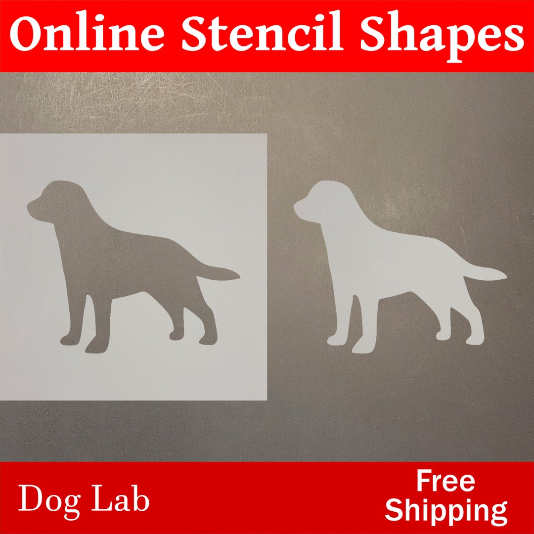 Reusable Dog Lab Mylar Stencil Plastic Art Template - Etsy