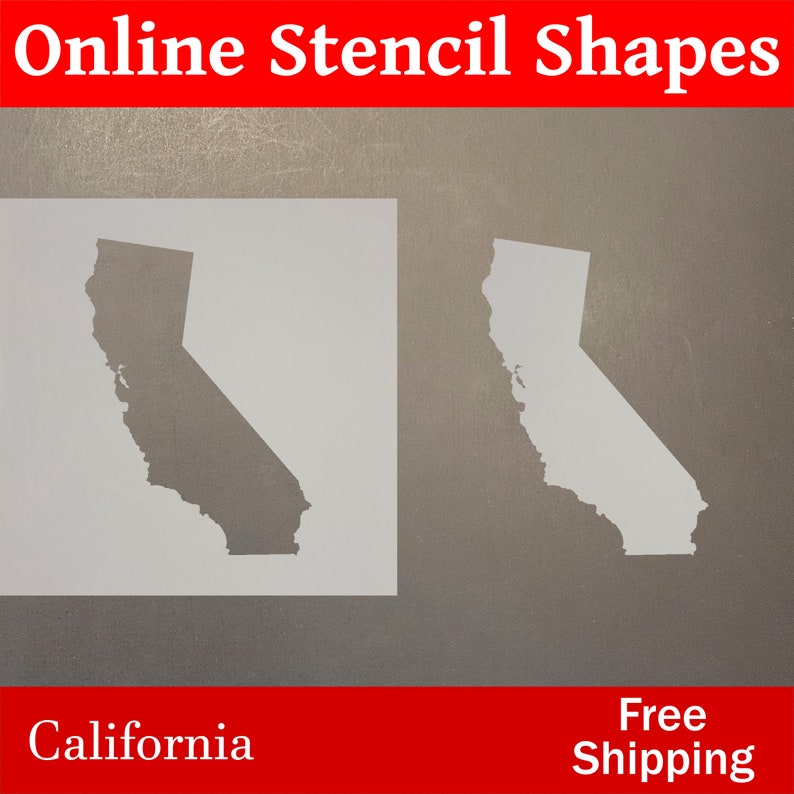 Reusable California Mylar Stencil Plastic Art Template - Etsy