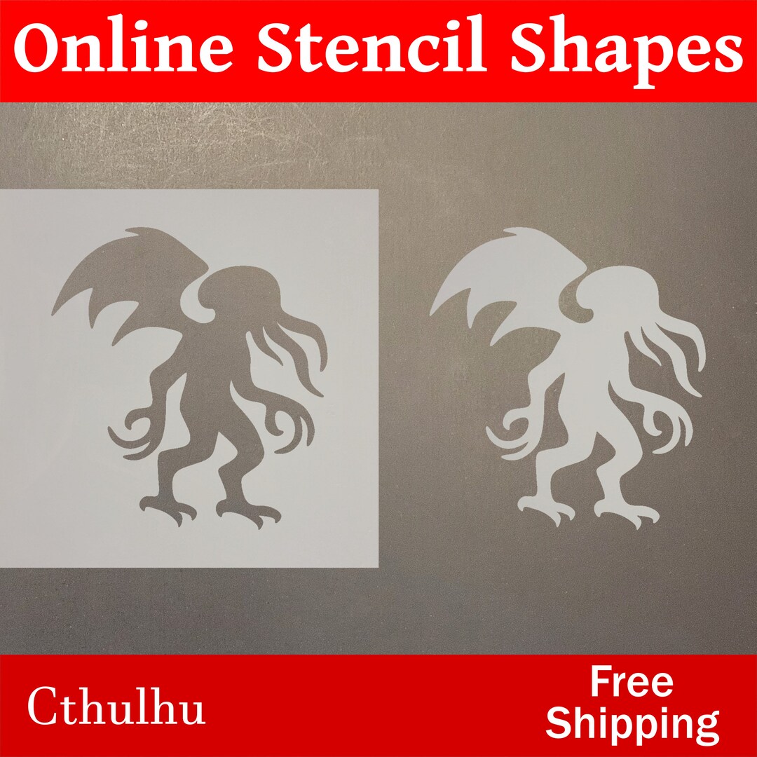 Reusable Cthulhu Mylar Stencil Plastic Art Template - Etsy