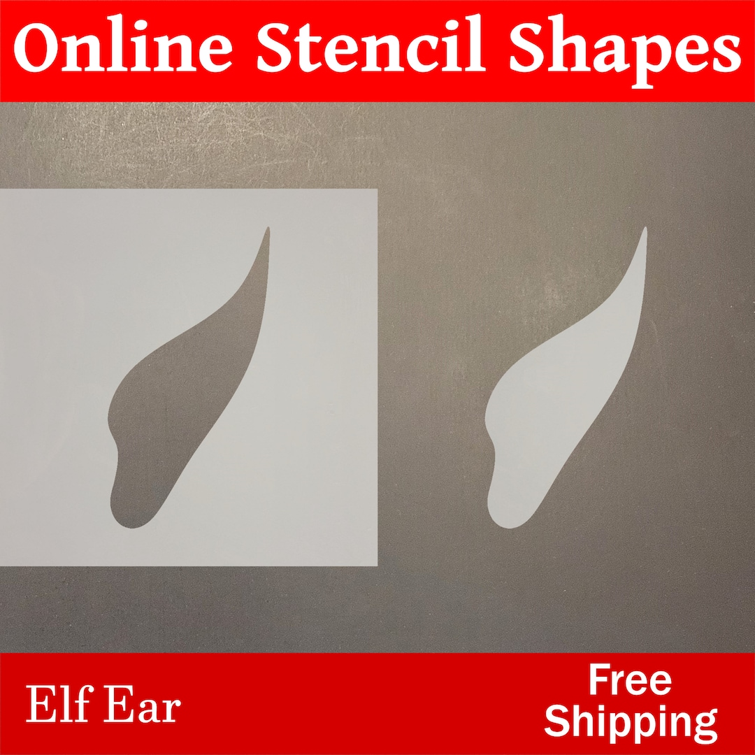Reusable Elf Ear Mylar Stencil Plastic Art Template - Etsy