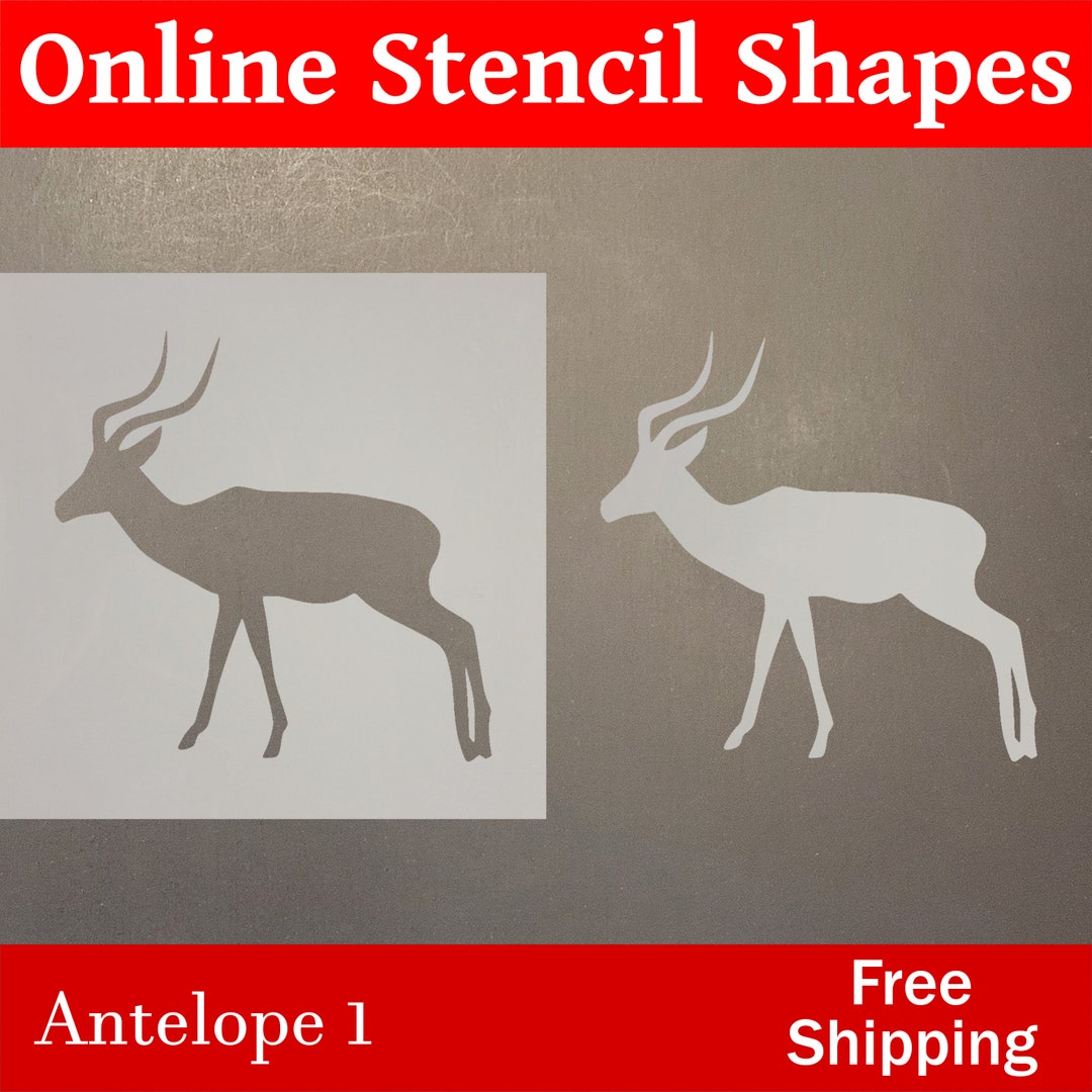 Reusable Antelope 1 Mylar Stencil Plastic Art Template - Etsy