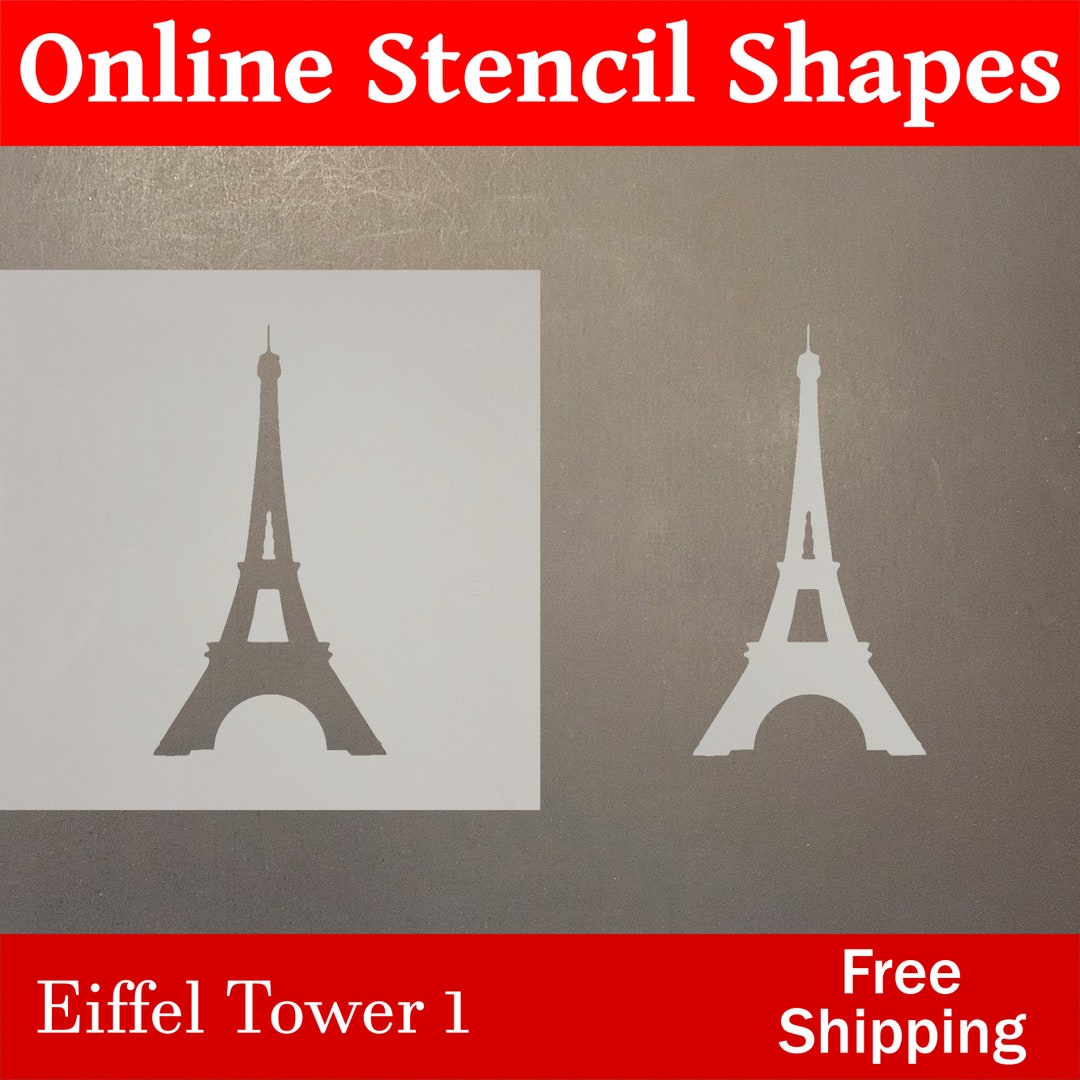 Reusable Eiffel Tower 1 Mylar Stencil Plastic Art Template - Etsy
