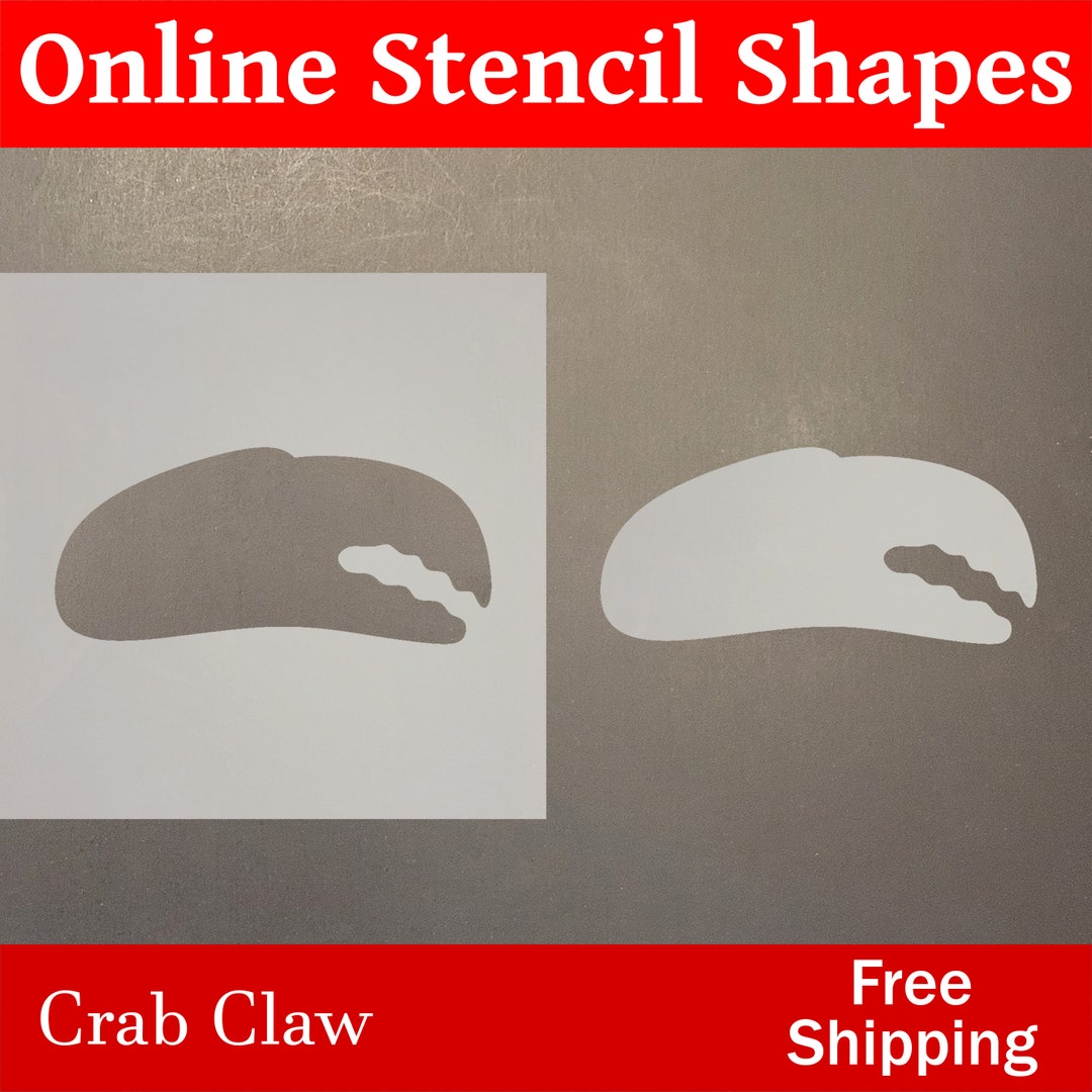 Reusable Crab Claw Mylar Stencil Plastic Art Template - Etsy