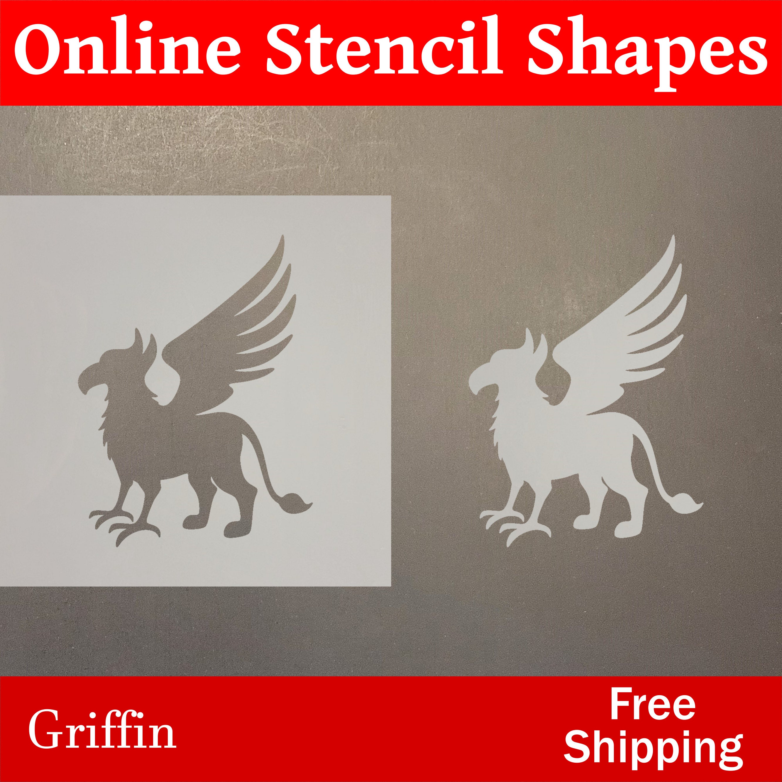 Reusable Griffin Mylar Stencil Plastic Art Template - Etsy