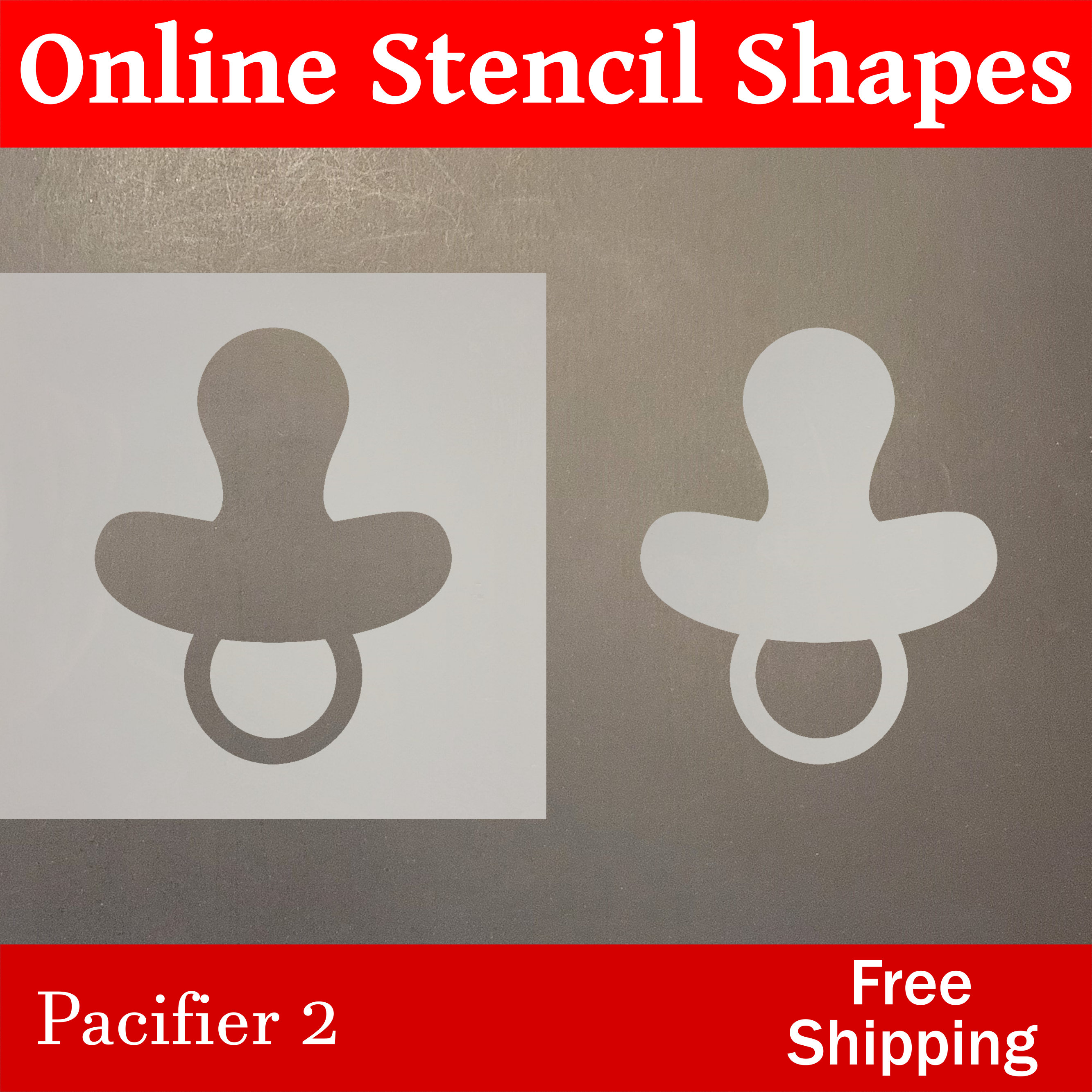 Reusable Pacifier 2 Mylar Stencil Plastic Art Template - Etsy