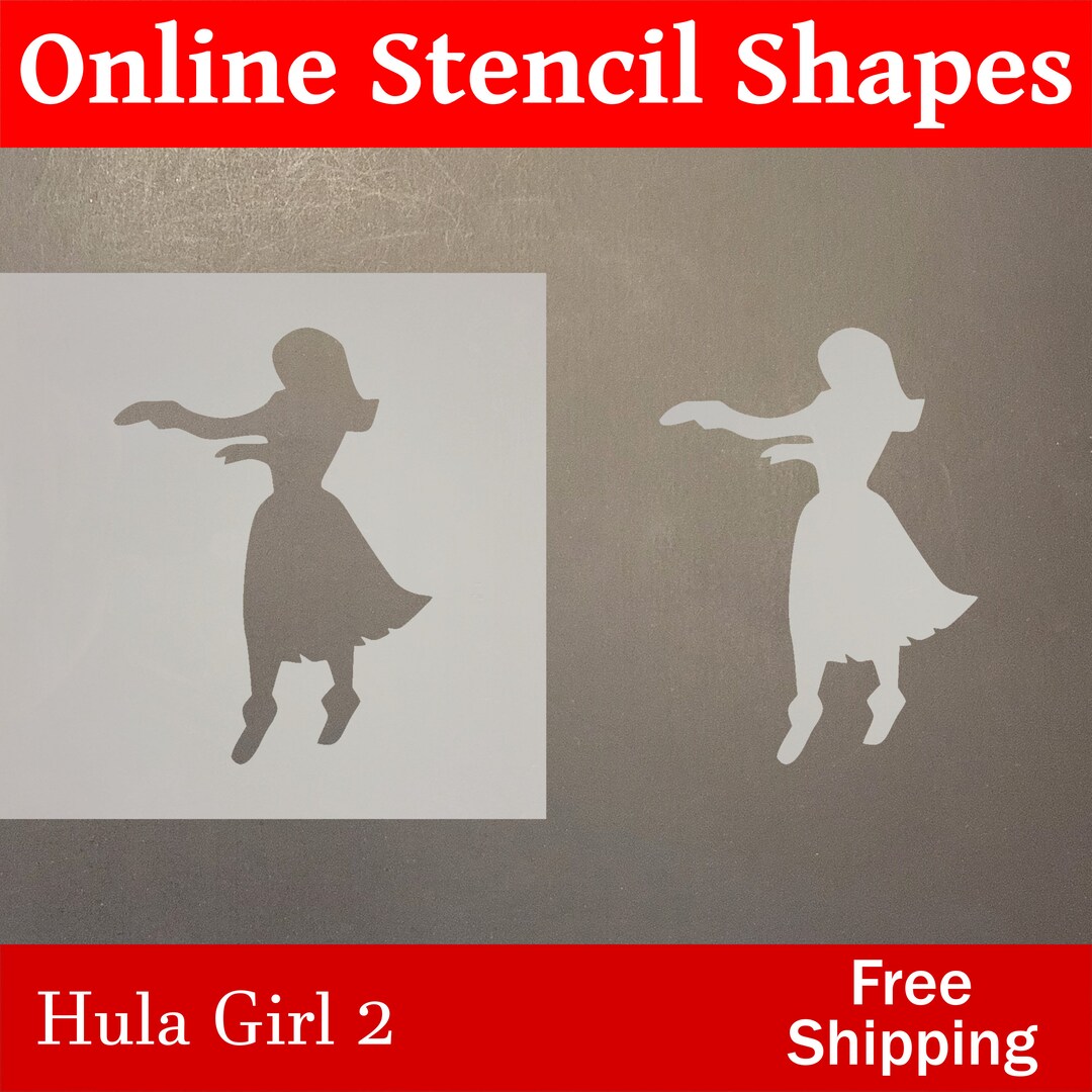 Reusable Hula Girl 2 Mylar Stencil Plastic Art Template - Etsy
