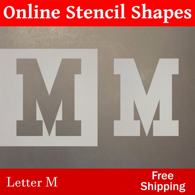 Reusable Letter M Mylar Stencil Plastic Art Template - Etsy