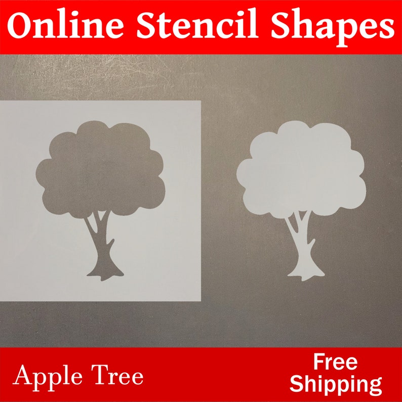 Reusable Apple Tree Mylar Stencil Plastic Art Template - Etsy
