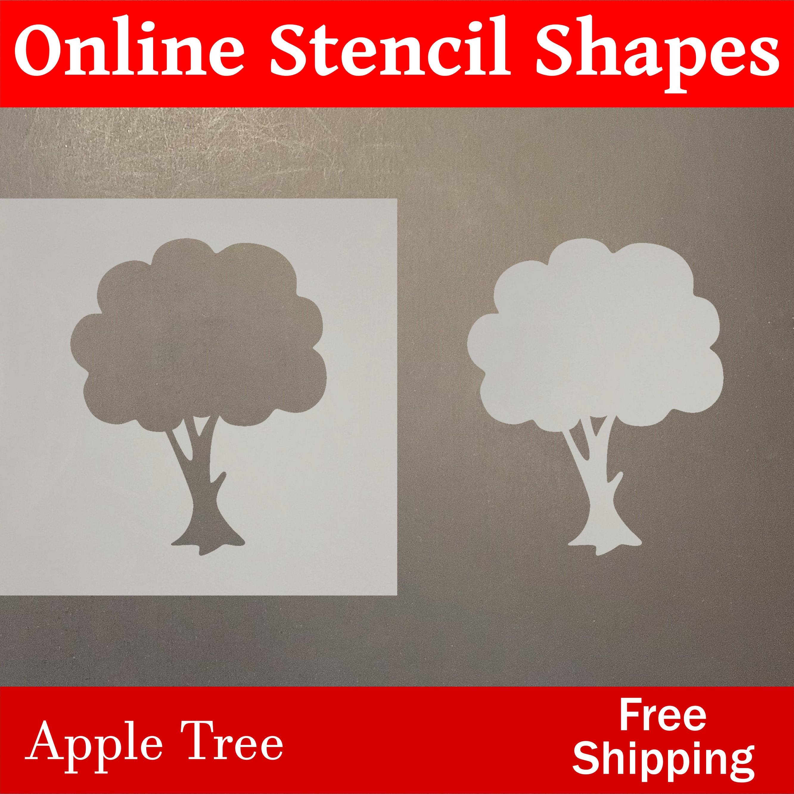 Reusable Apple Tree Mylar Stencil Plastic Art Template - Etsy