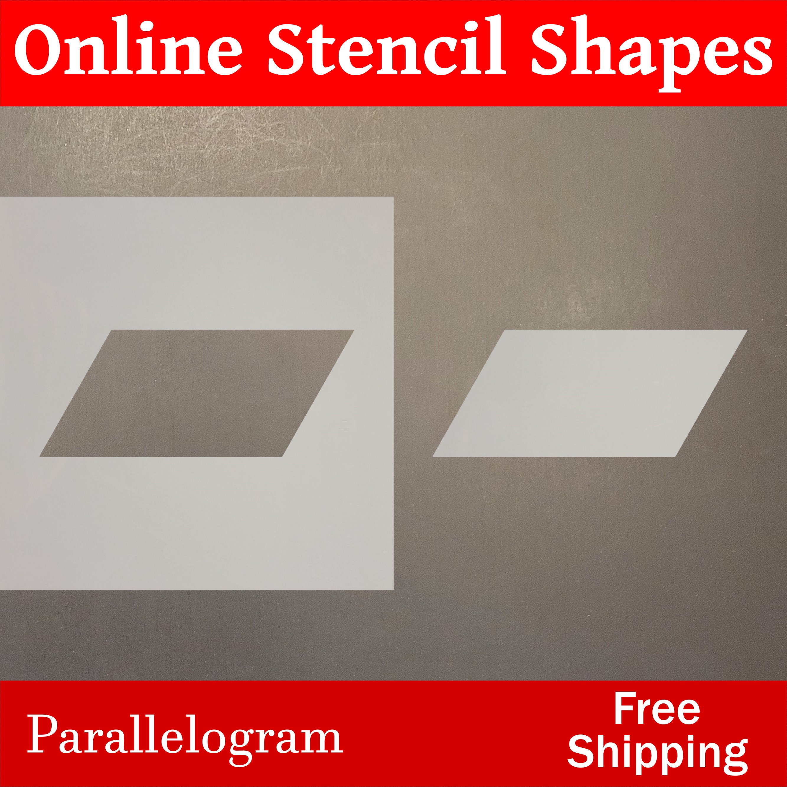 Reusable Parallelogram Mylar Stencil Plastic Art Template - Etsy