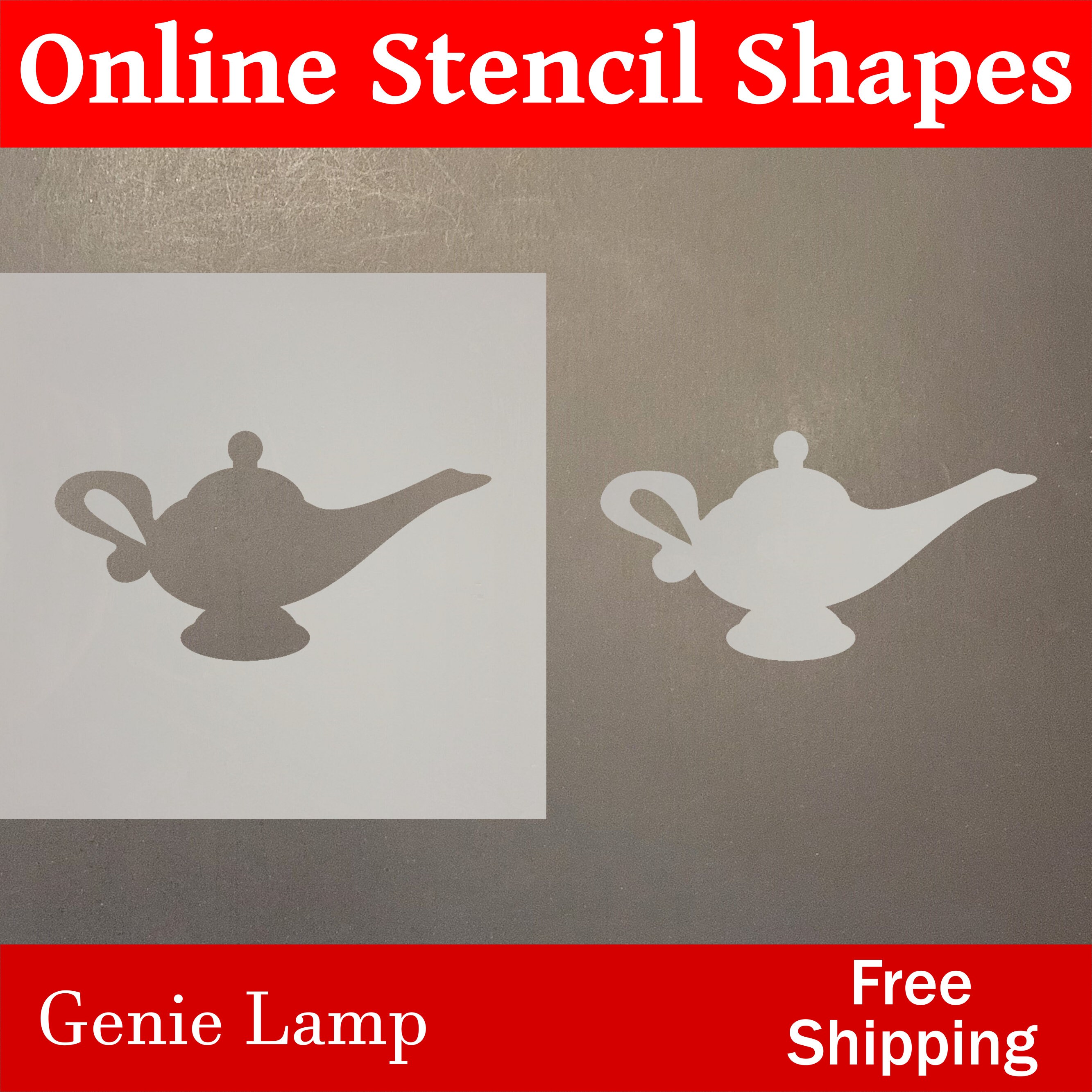 Reusable Genie Lamp Mylar Stencil Plastic Art Template - Etsy