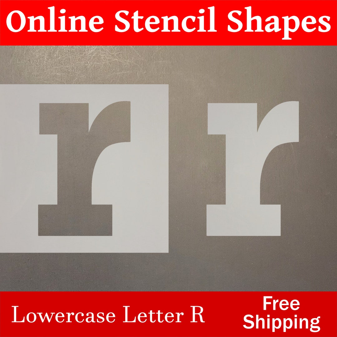 Reusable Lowercase Letter R Mylar Stencil Plastic Art Template - Etsy