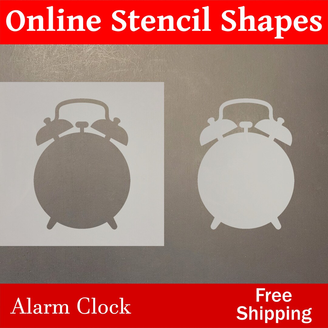 Reusable Alarm Clock Mylar Stencil Plastic Art Template - Etsy