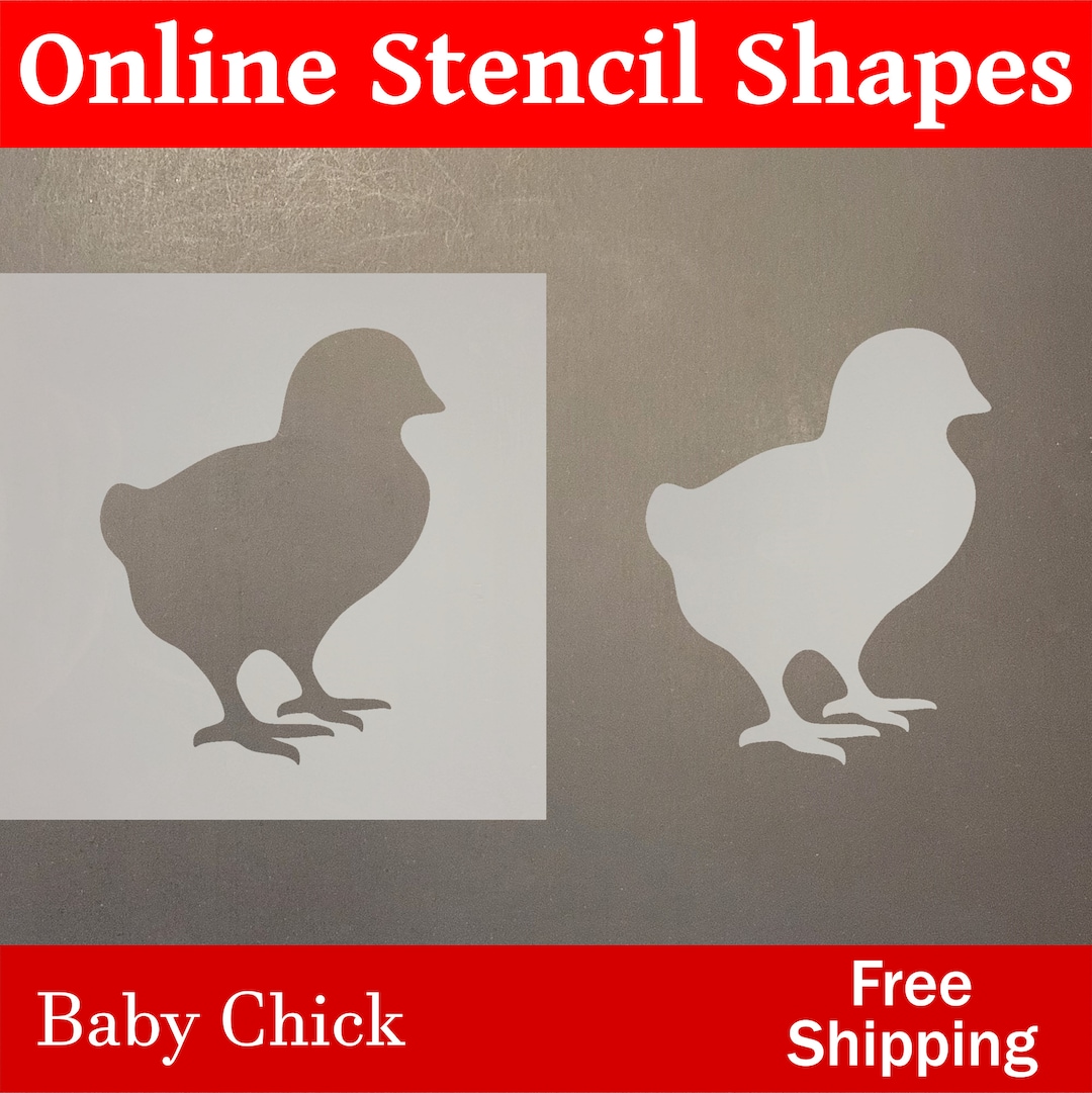 Reusable Baby Chick Mylar Stencil Plastic Art Template - Etsy