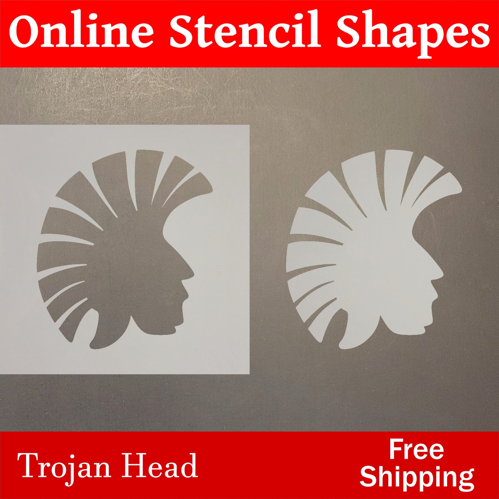 Reusable Trojan Head Mylar Stencil Plastic Art Template - Etsy
