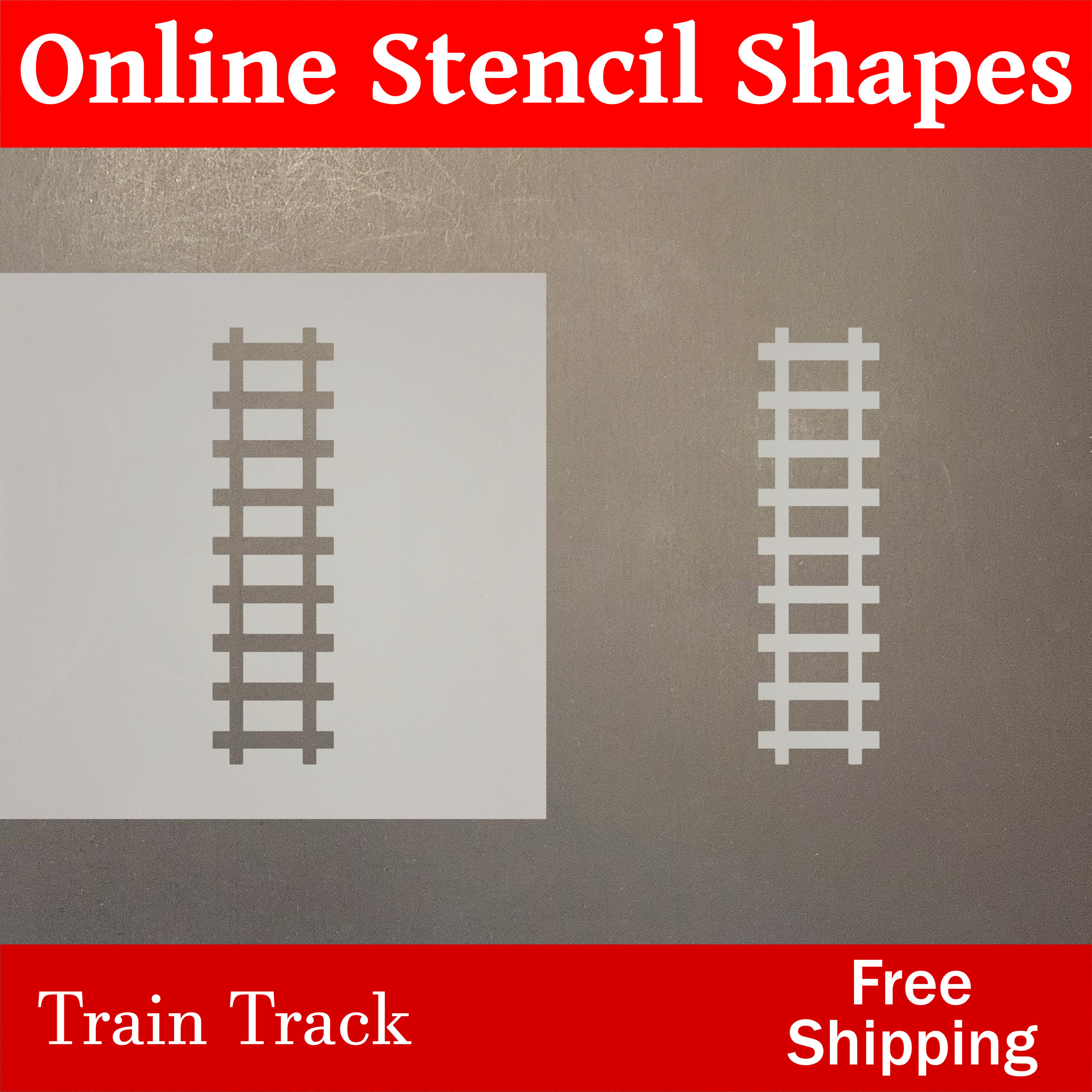 Reusable Train Track Mylar Stencil Plastic Art Template - Etsy