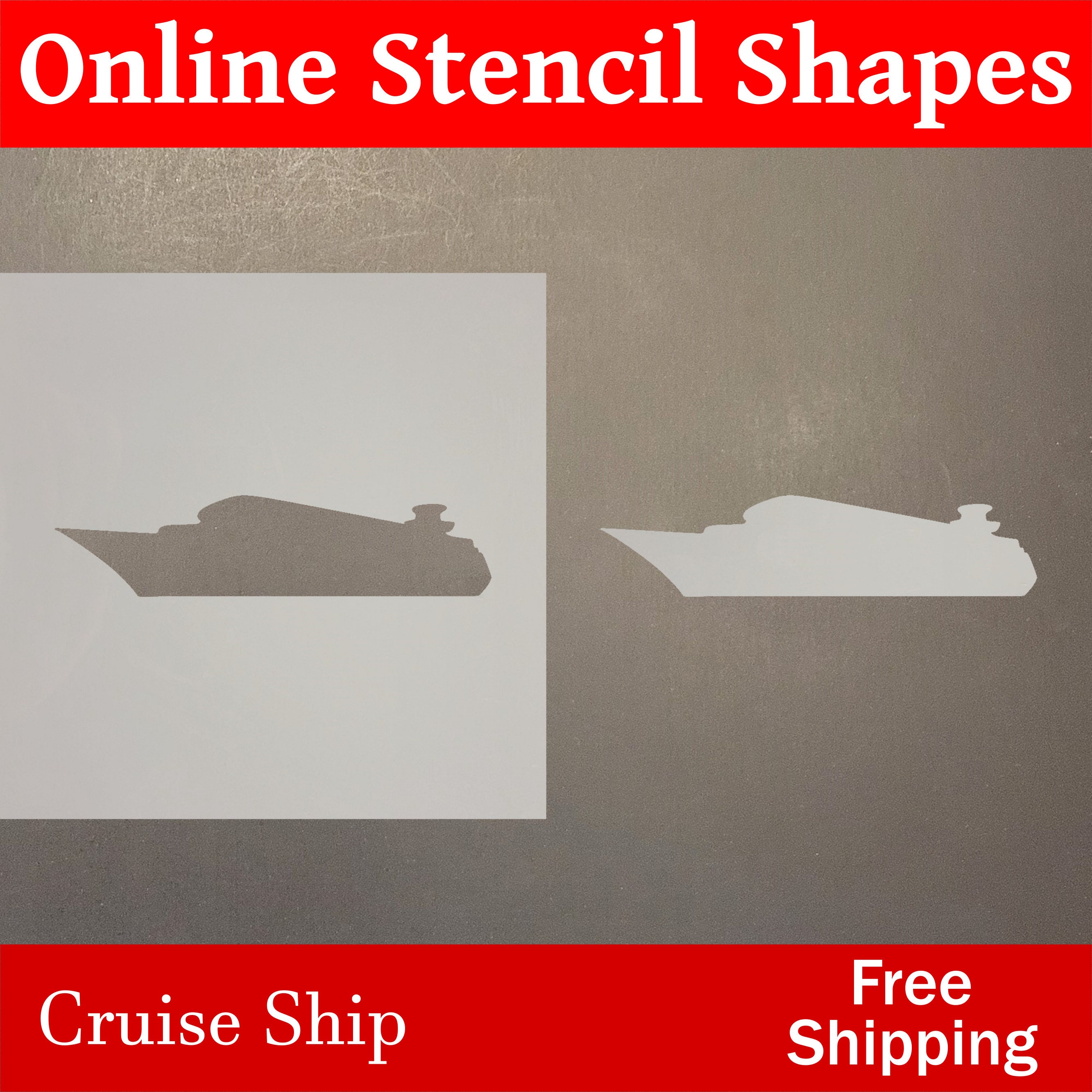 Reusable Cruise Ship Mylar Stencil Plastic Art Template - Etsy