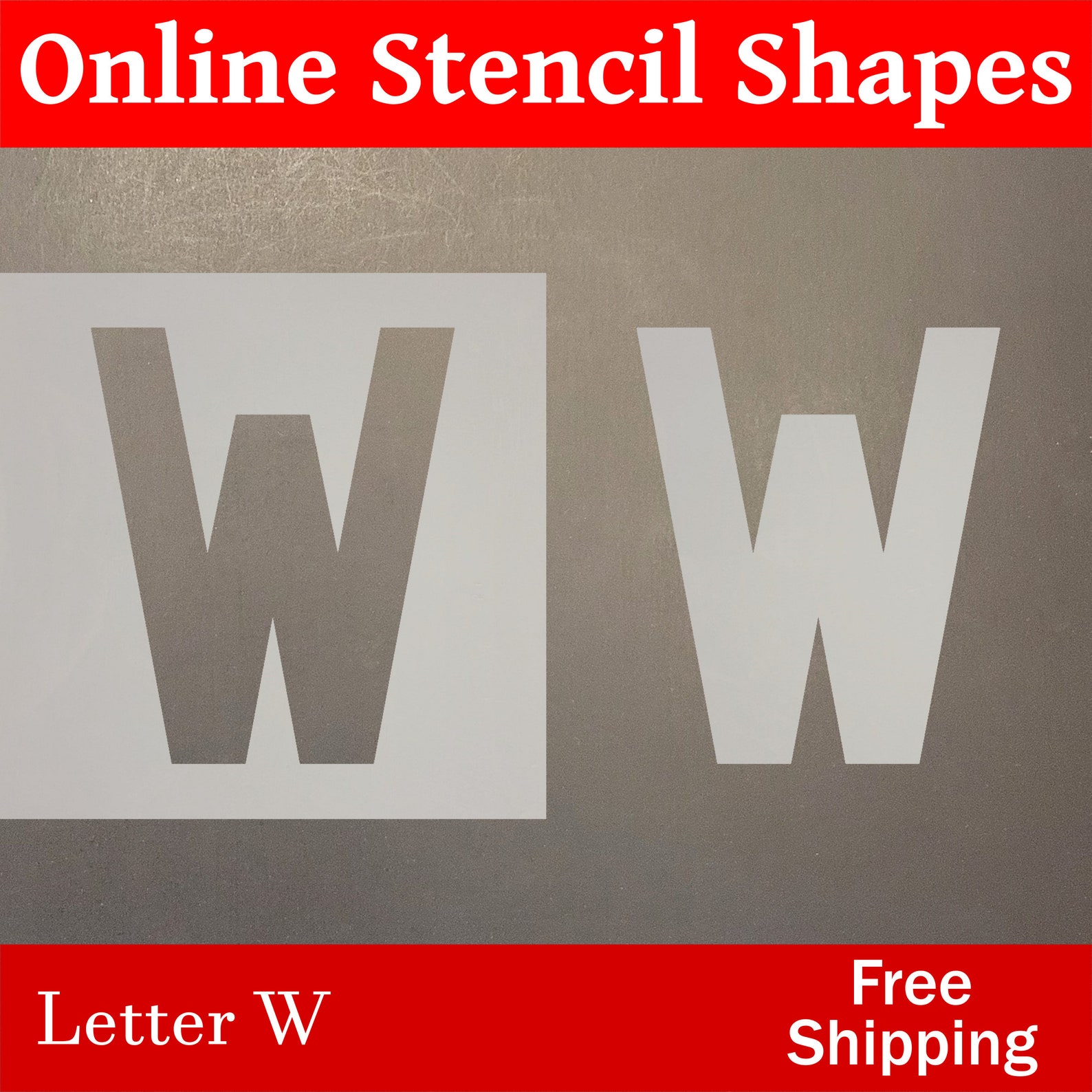 Reusable Letter W Mylar Stencil Plastic Art Template - Etsy