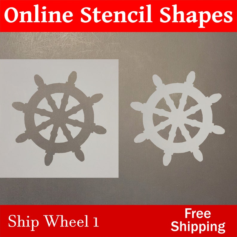 Reusable Ship Wheel 1 Mylar Stencil Plastic Art Template - Etsy