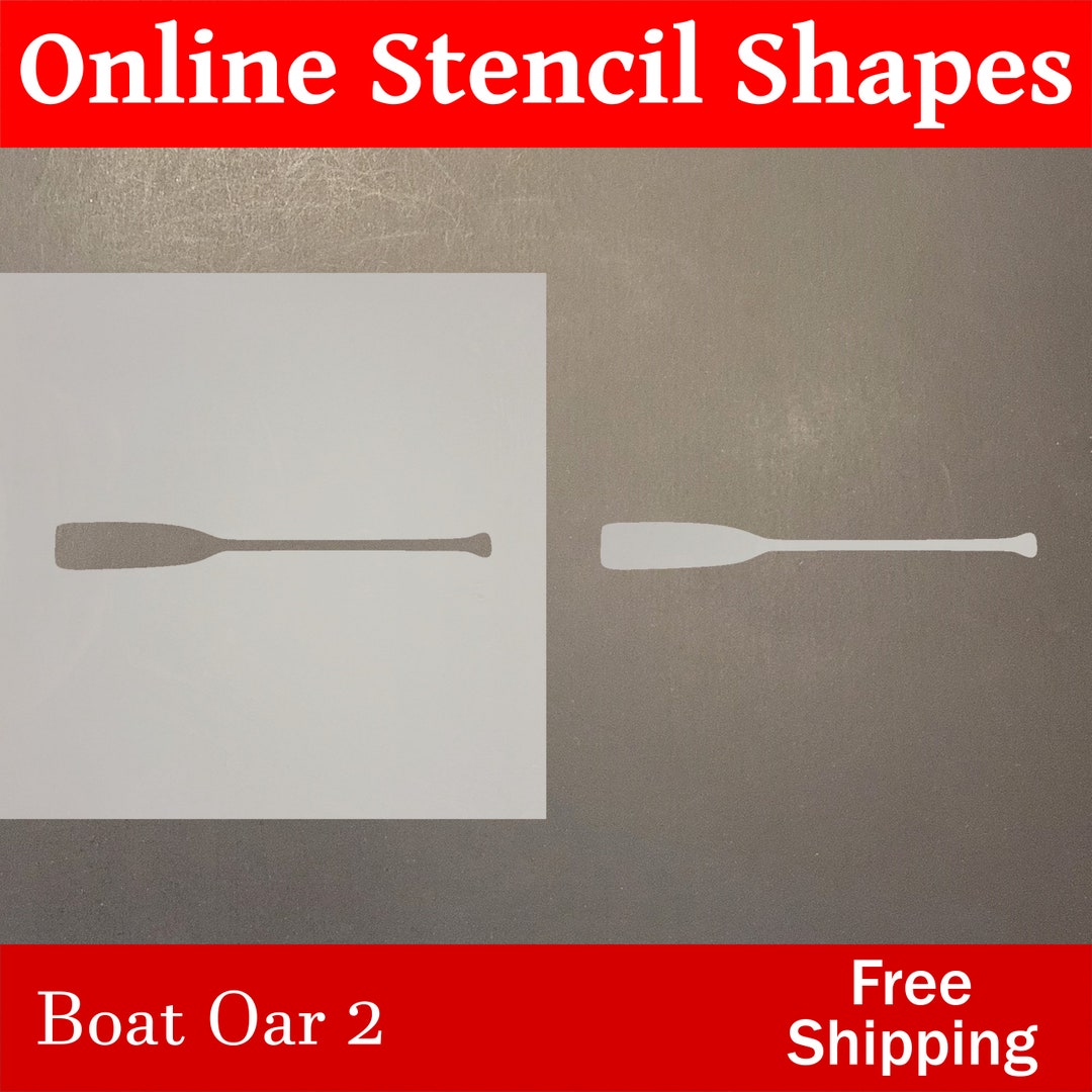 Reusable Boat Oar 2 Mylar Stencil Plastic Art Template - Etsy
