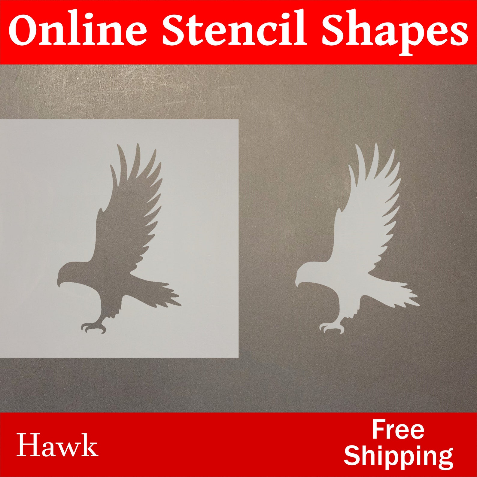 Reusable Hawk Mylar Stencil Plastic Art Template - Etsy