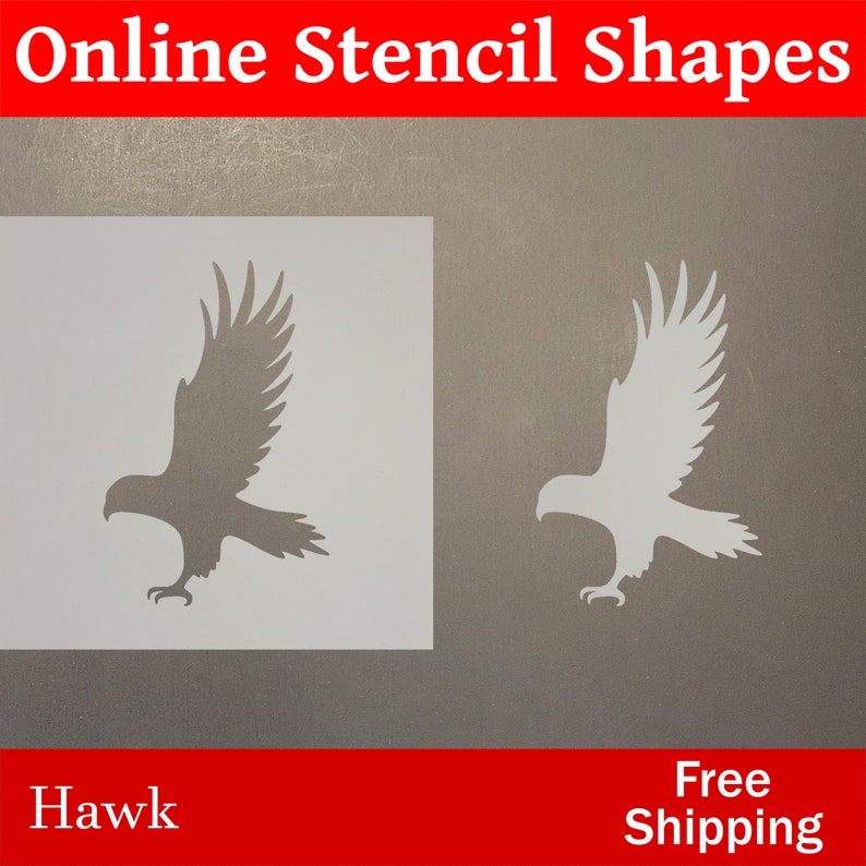 Reusable Hawk Mylar Stencil Plastic Art Template - Etsy