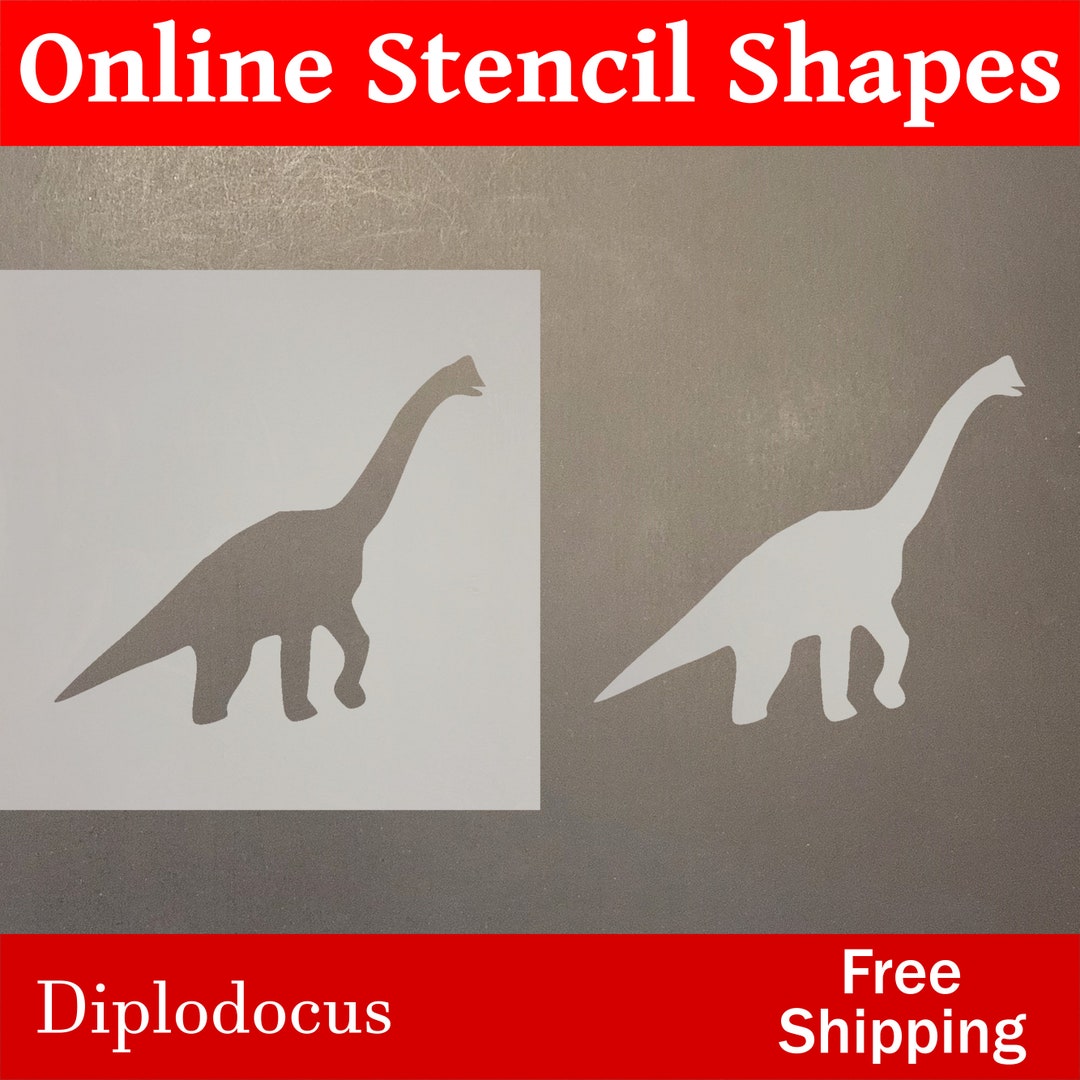 Reusable Diplodocus Mylar Stencil Plastic Art Template - Etsy