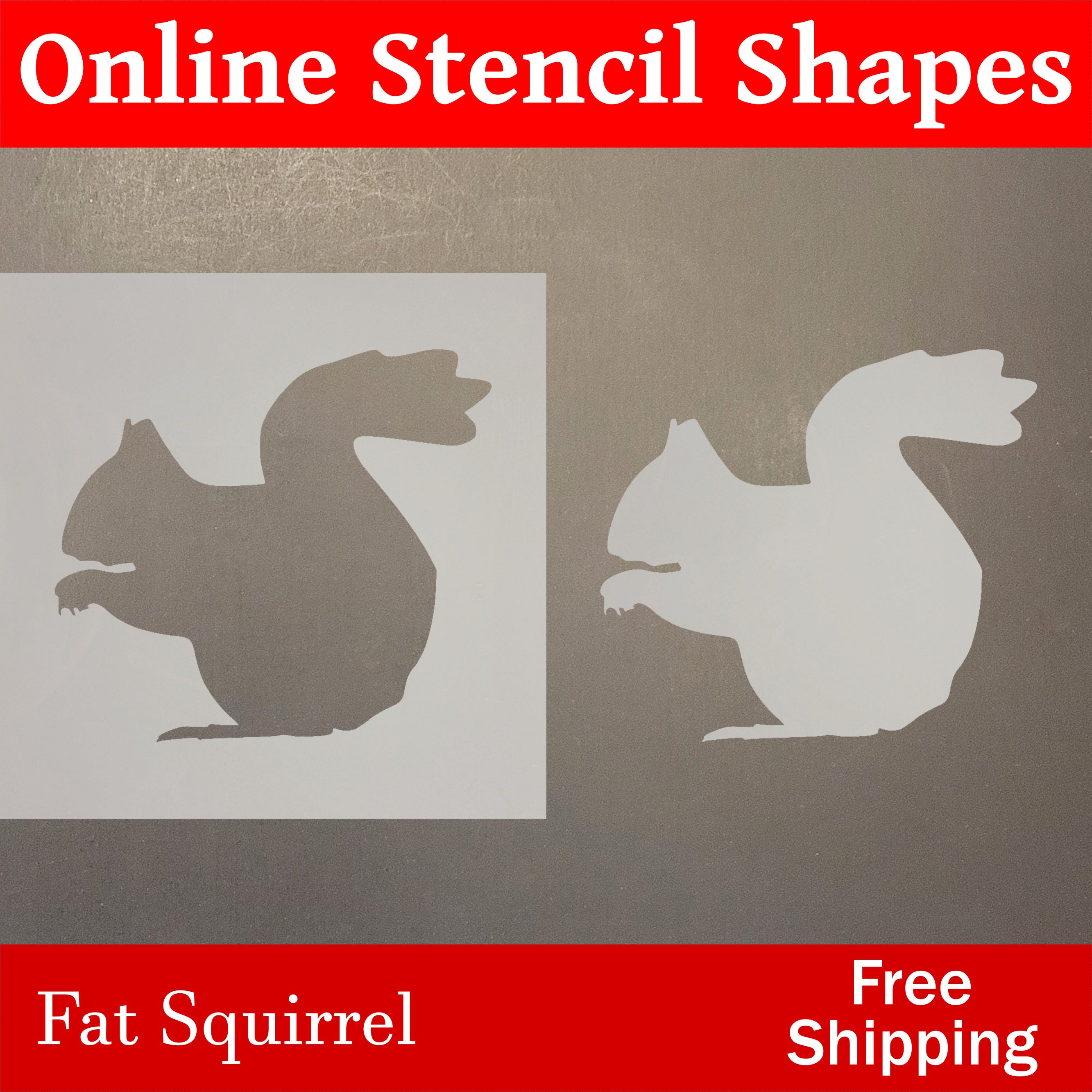 Reusable Fat Squirrel Mylar Stencil Plastic Art Template - Etsy